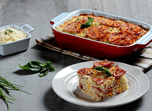 Recipe Arroz al gratín con Salchichón Cervecero